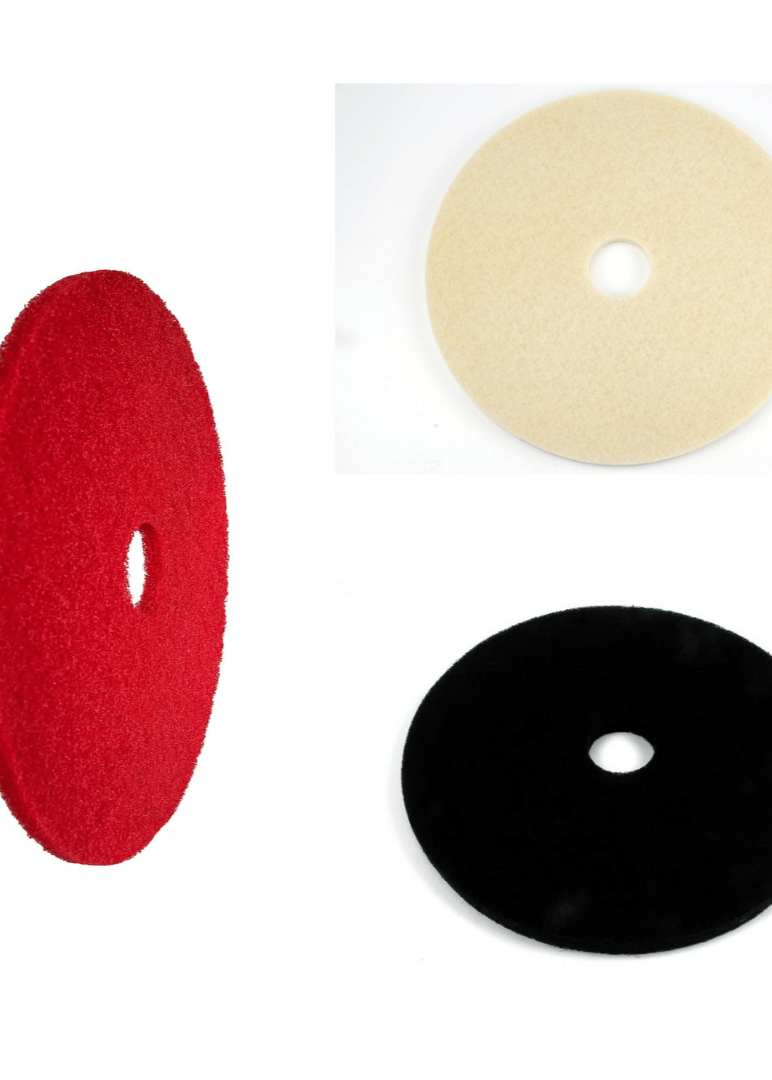 17" Burnishing Pad (Pack of 5) for Floor Scrubber Dryer Machines, Whit ...