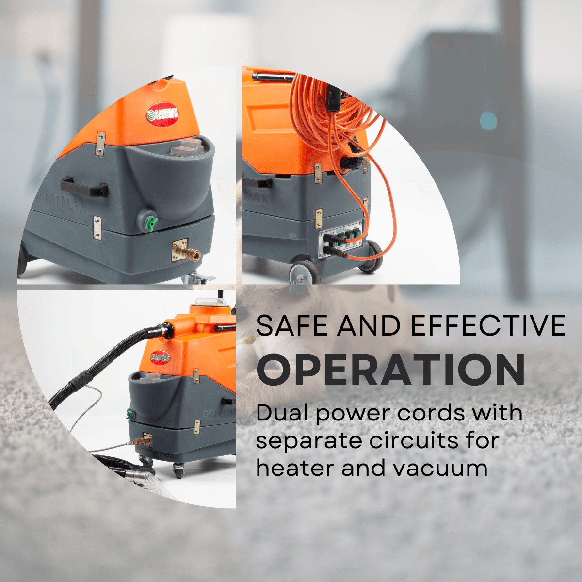SM18H Heated Carpet and Upholstery Cleaning Machine - Dual-Tank Profes ...